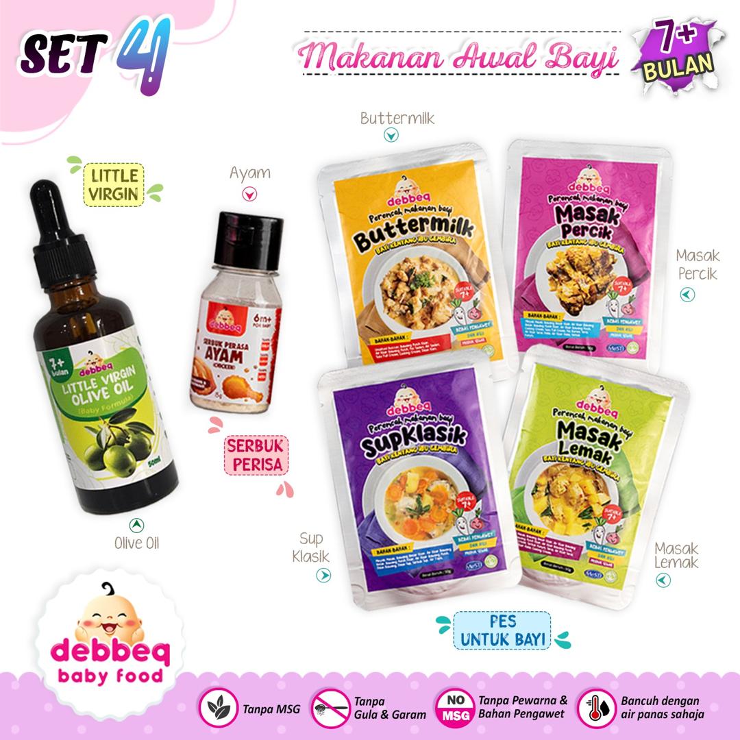 SET 4 : SET MAKANAN AWAL BAYI 7M+ - MOMS BASIC